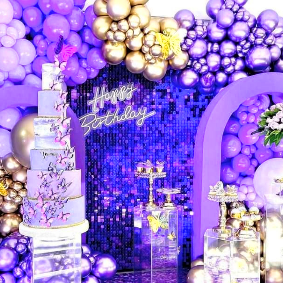 Shimmer Wall (Dark Purple) – LUX EVENT RENTALS